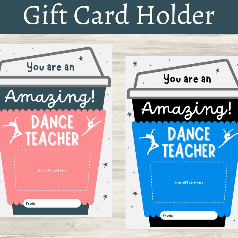 Dance Teacher Card - Etsy