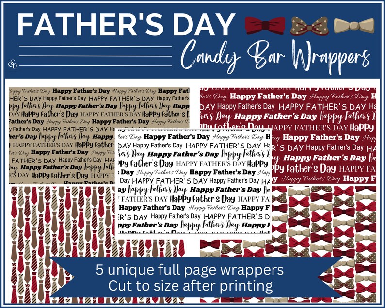 Father's Day Gift Candy Bouquet, Gift Basket Tags, Candy Bar Labels ...