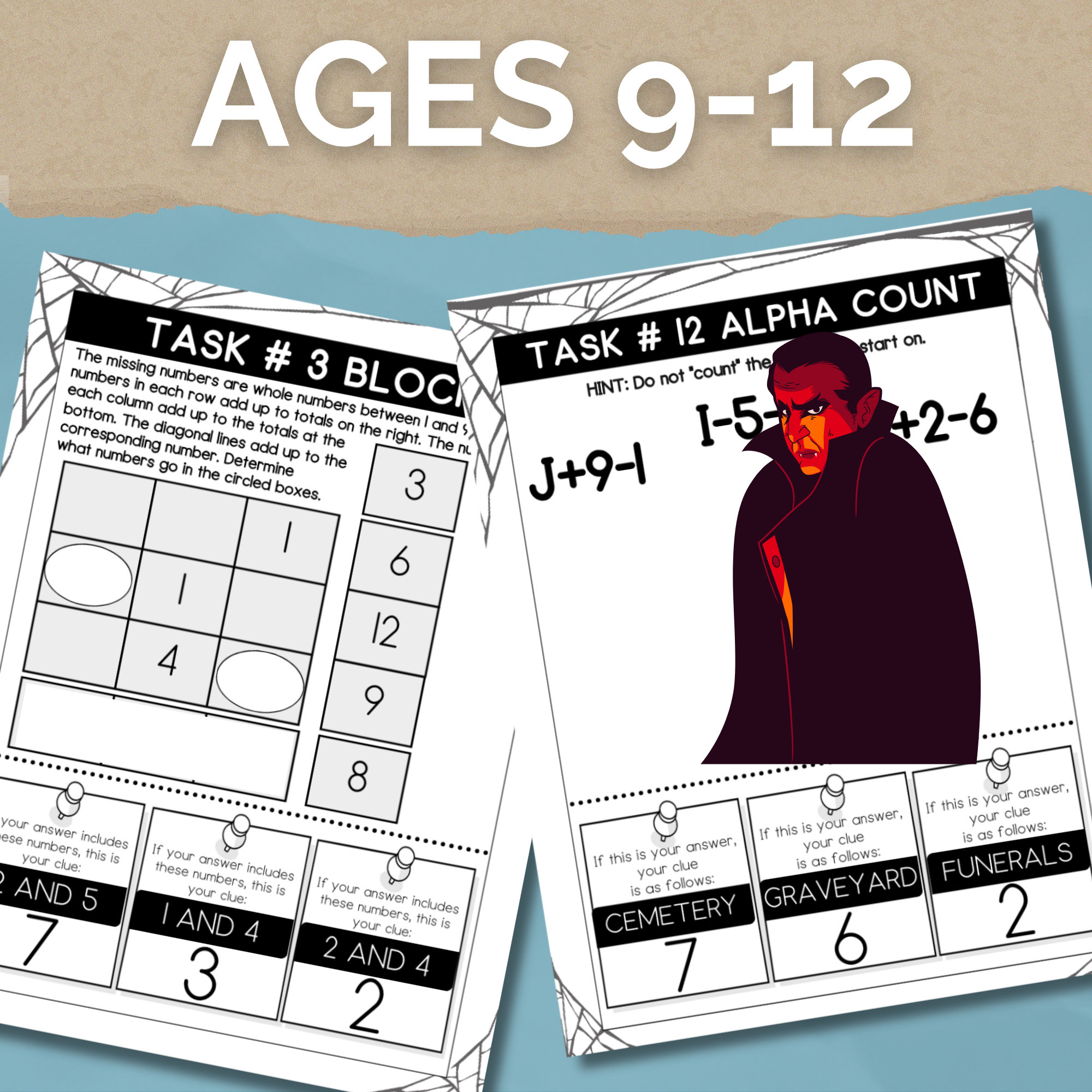 Vampire Escape Rooms for Kids, Printable Party Game, HALLOWEEN Theme ...