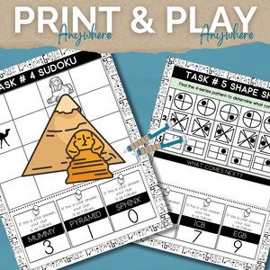 Mummy Tomb Escape Rooms for Kids, Printable Party Game, HALLOWEEN Theme ...