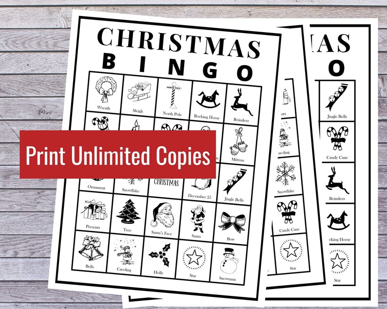 Christmas Bingo, Scavenger Hunt, Christmas Games, Christmas Printable ...