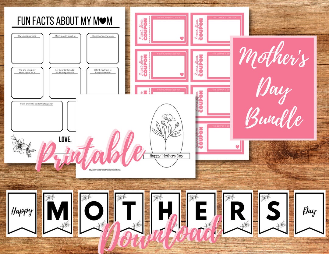 Mothers Day Questionnaire, All About Mom Survey, Mothers Day Card ...