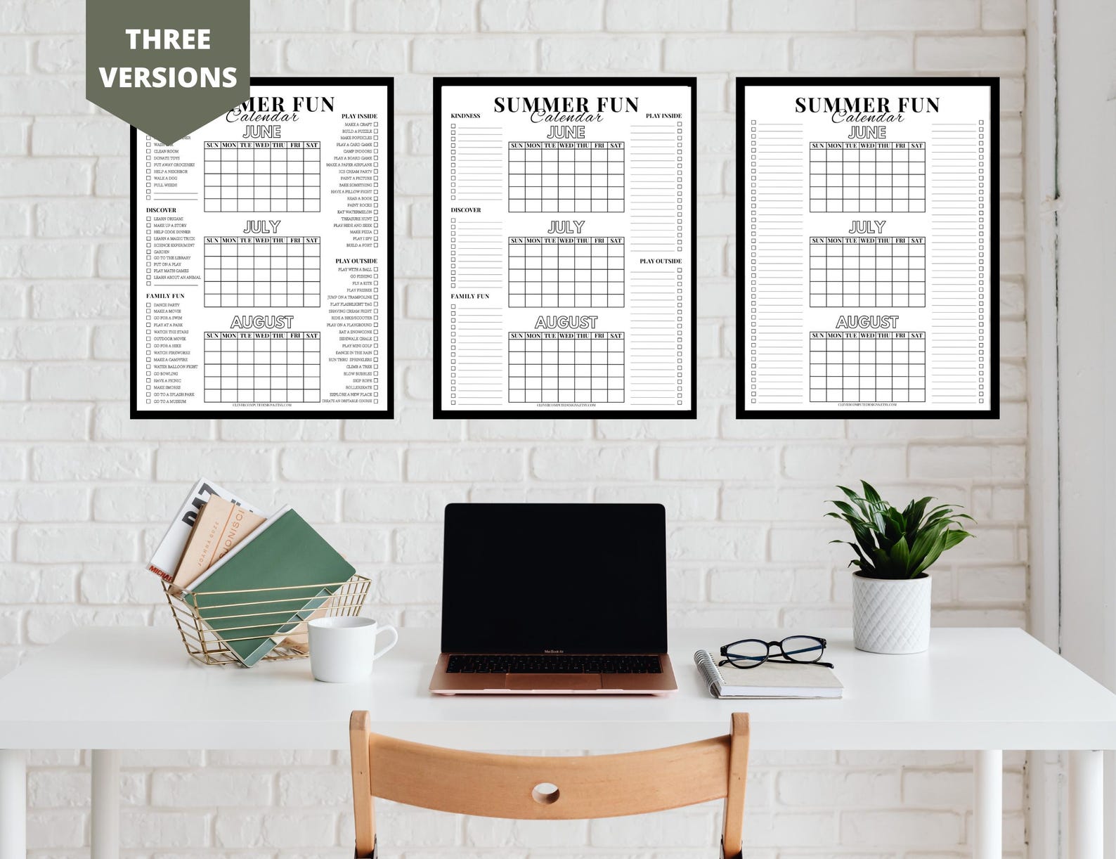 Summer Fun Calendar, Printable Summer Bucket List, Summer Activities ...