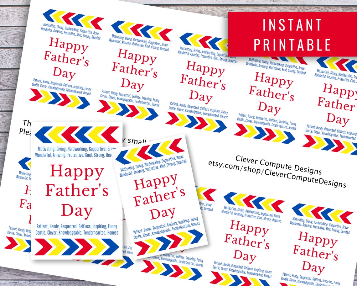Father's Day Gift Tags Printable | Instant Download Dad Tags | DIY ...