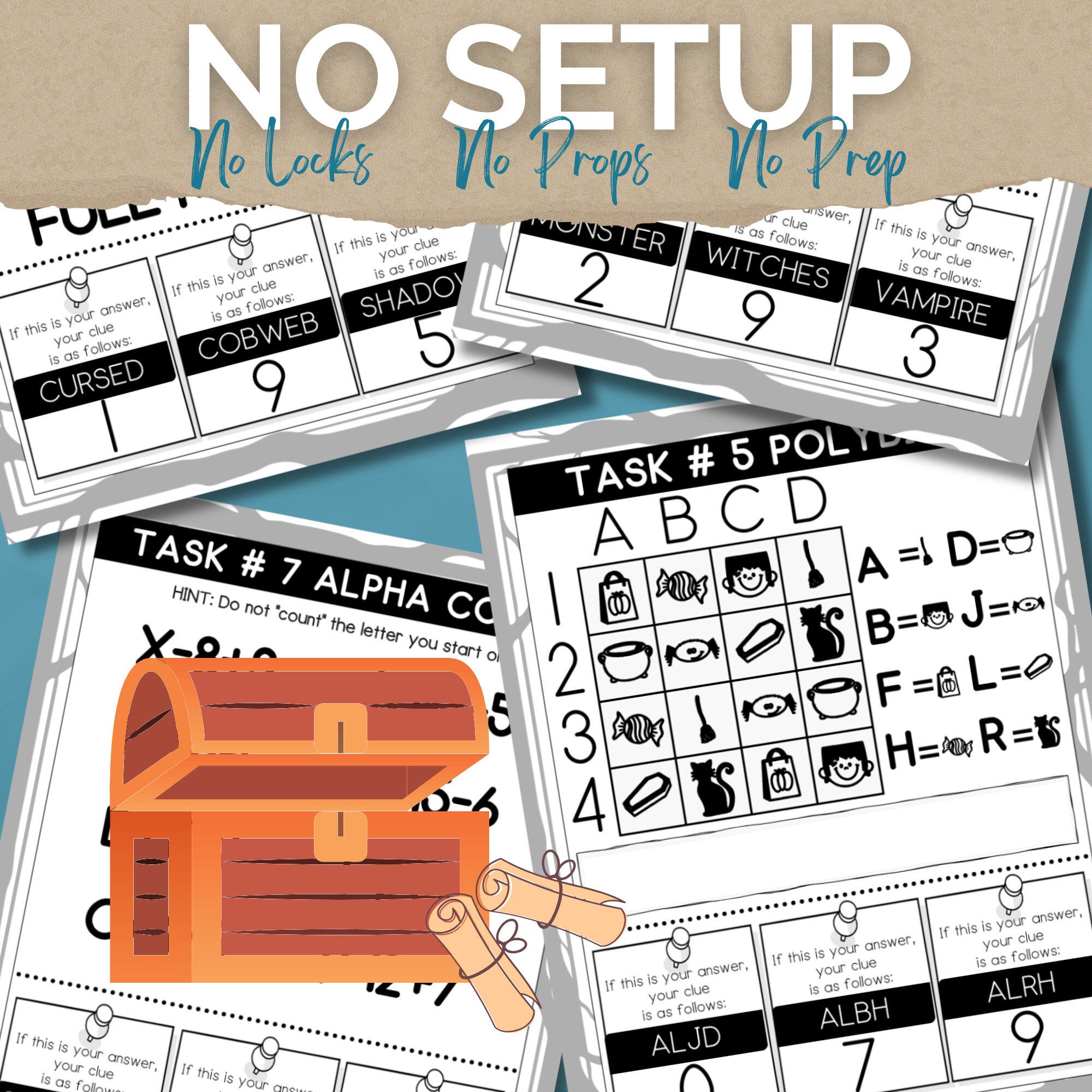 Werewolf Escape Room for Kids, Printable Party Game, HALLOWEEN Theme ...