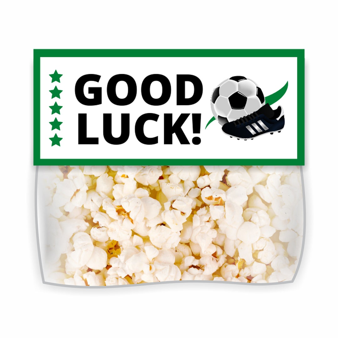 Good Luck Soccer Treat Bag Topper, Tournament Tag, Coach Kids Gift Tags ...