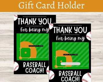 Baseball Coach Gift Card Holder - Etsy