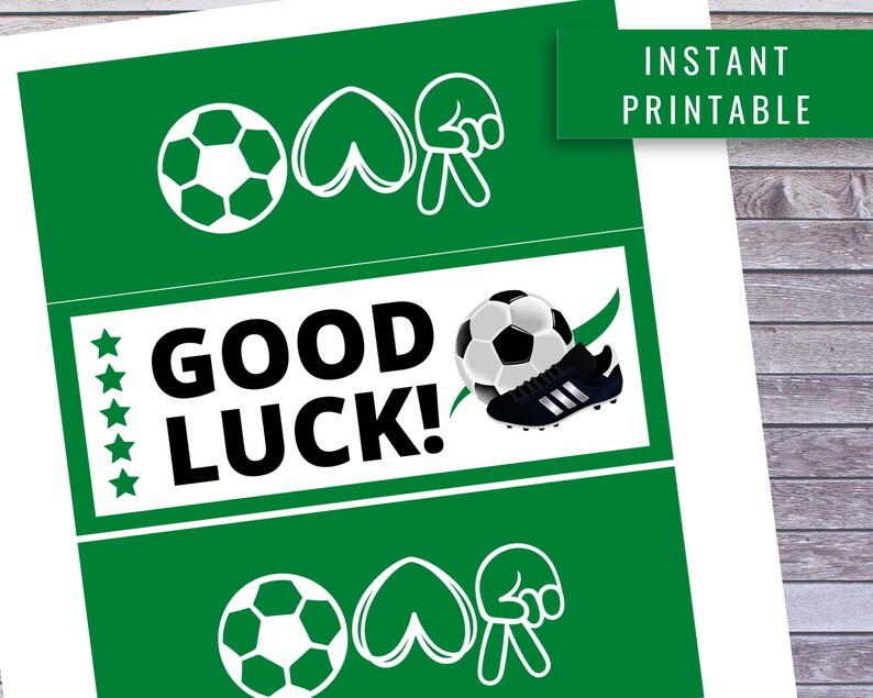 Good Luck Soccer Treat Bag Topper, Tournament Tag, Coach Kids Gift Tags ...