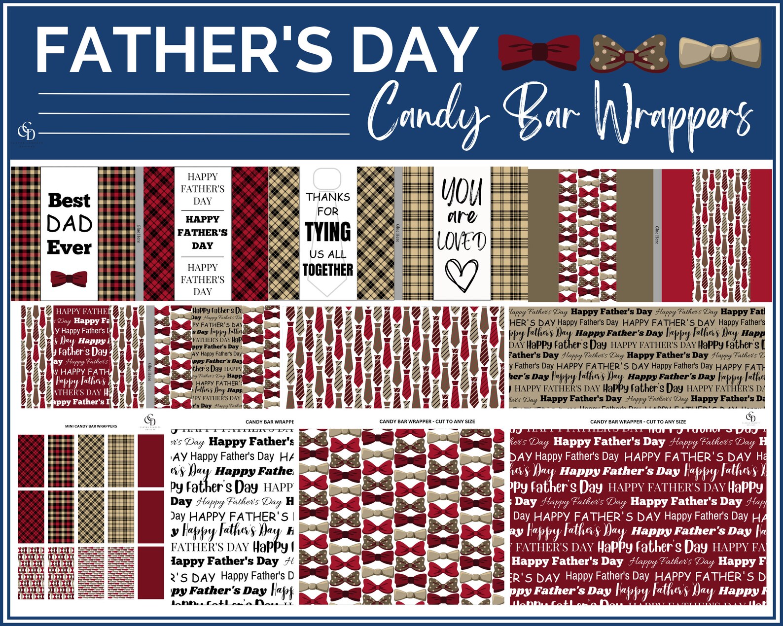 Father's Day Gift Candy Bouquet, Gift Basket Tags, Candy Bar Labels ...