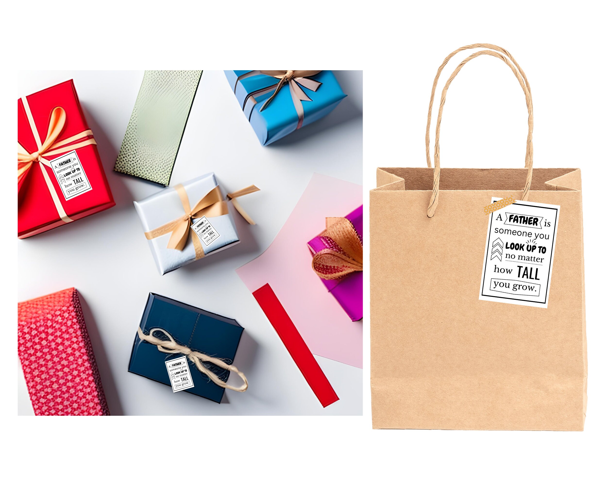 Happy Fathers Day Tags, Fathers Day Gift, Fathers Day Card, Fathers Day ...