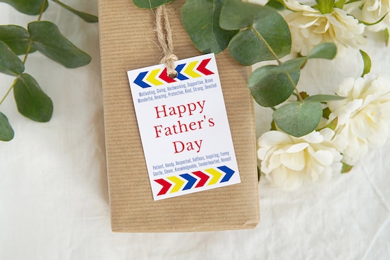 Happy Fathers Day Tags Fathers Day Gift Fathers Day Card | Etsy