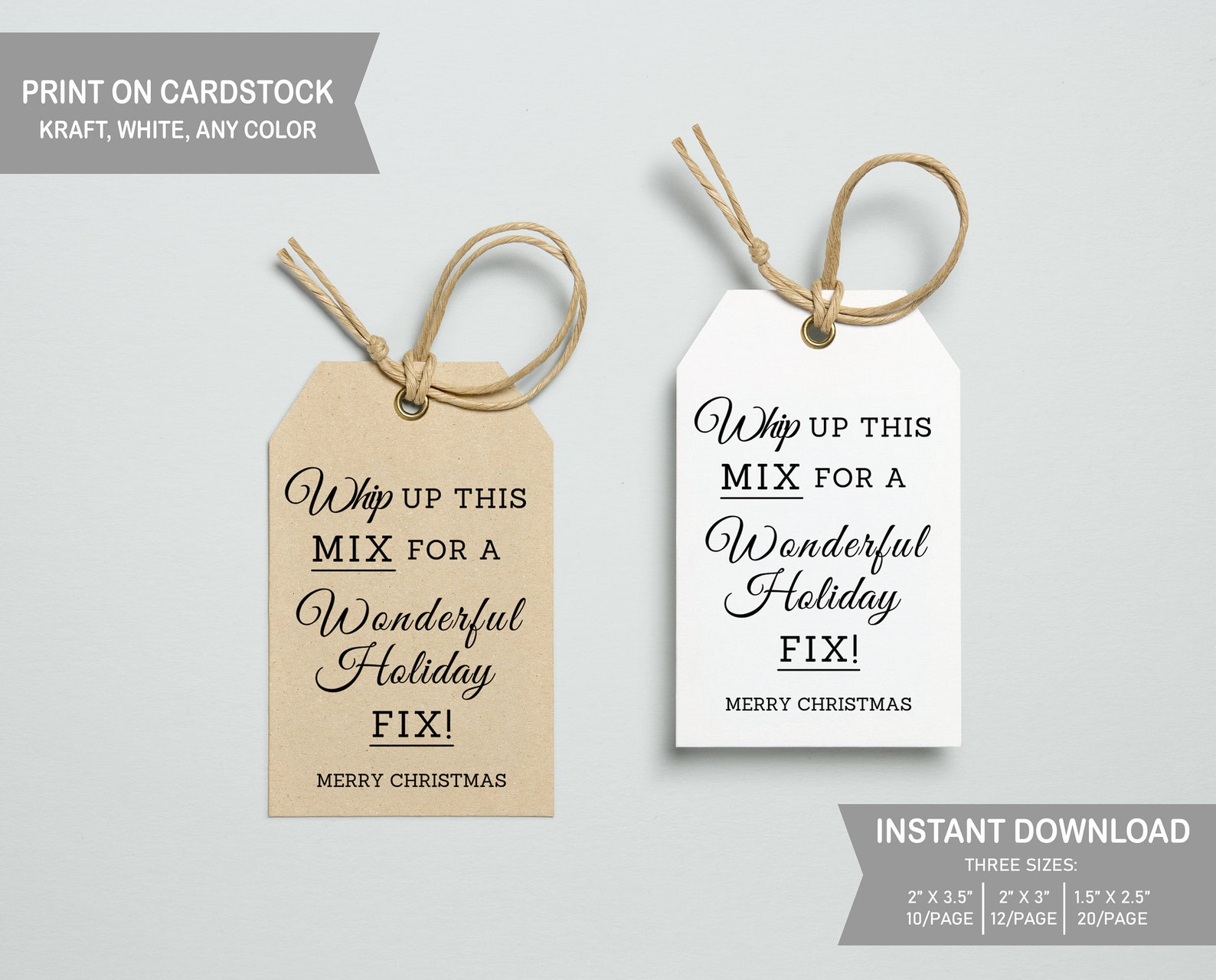 PRINTABLE Christmas Baking Tag Christmas Neighbor Gift - Etsy