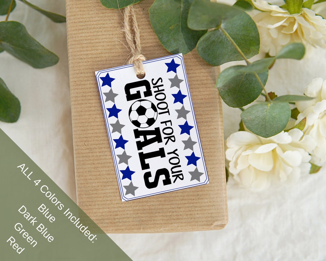 Shoot for Your Goals Soccer Tournament Coach's or Kids Gift Tags ...
