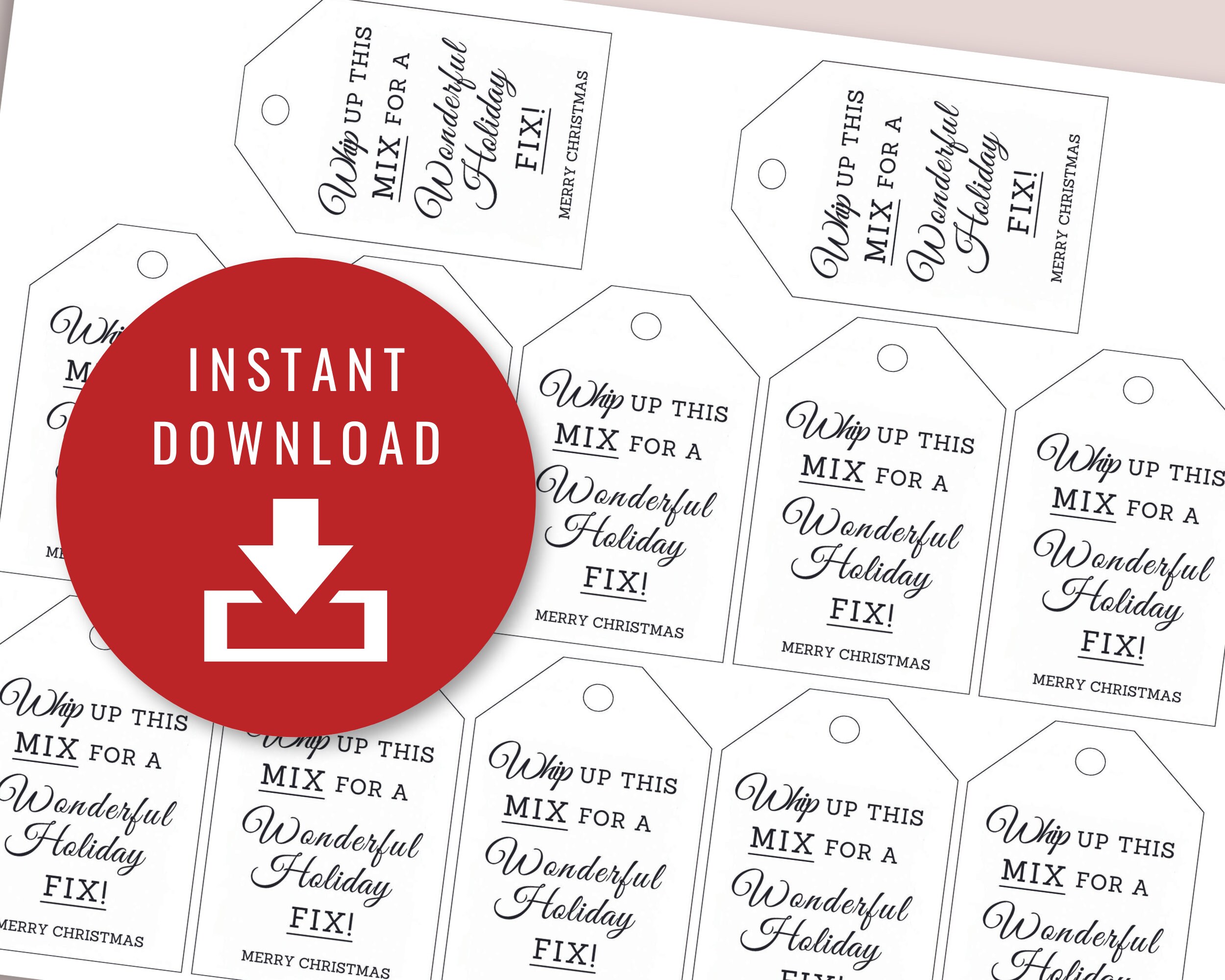 PRINTABLE Christmas Baking Tag Christmas Neighbor Gift - Etsy