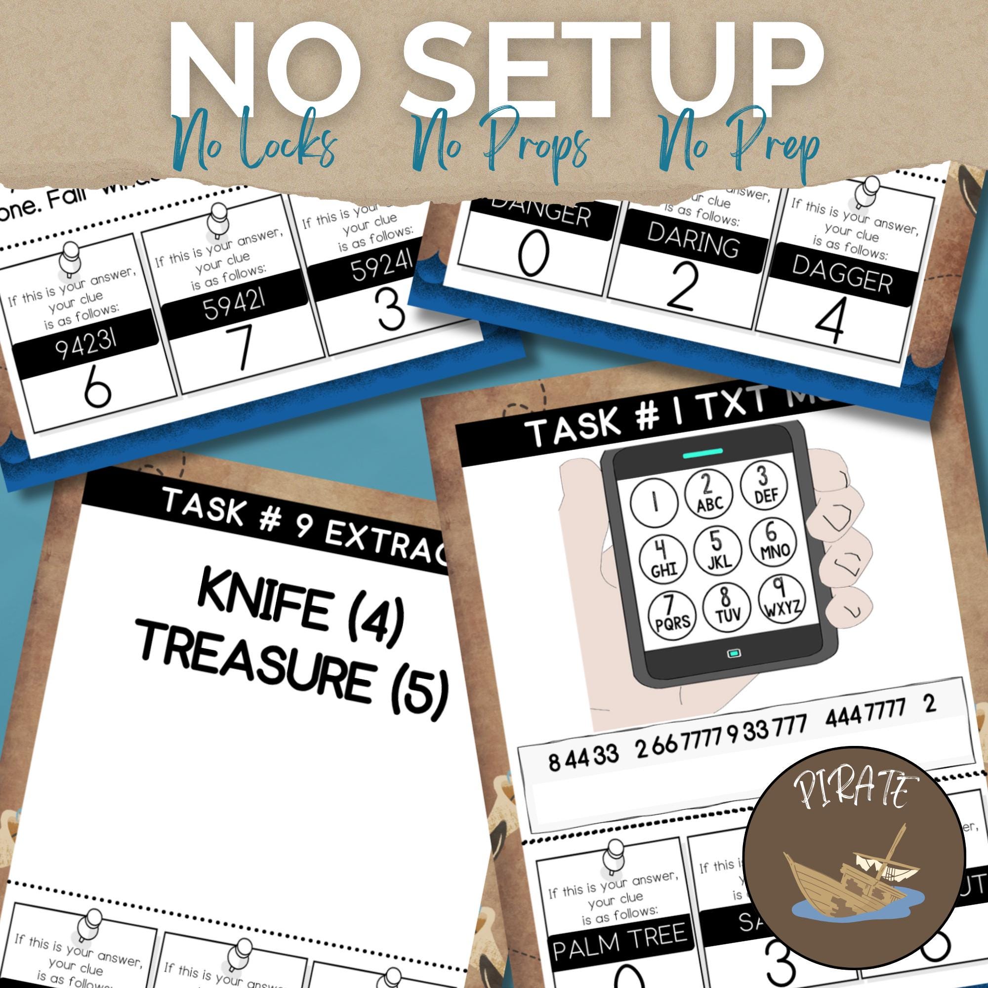 Pirate Escape Room Game. Printable Party Game for Kids and Families ...