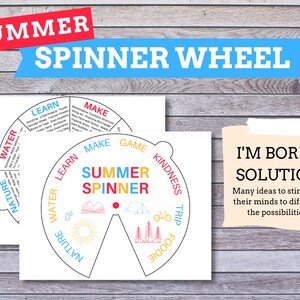 Summer Spinner Wheel, Printable to Do List, Summer Checklist, Kids to ...
