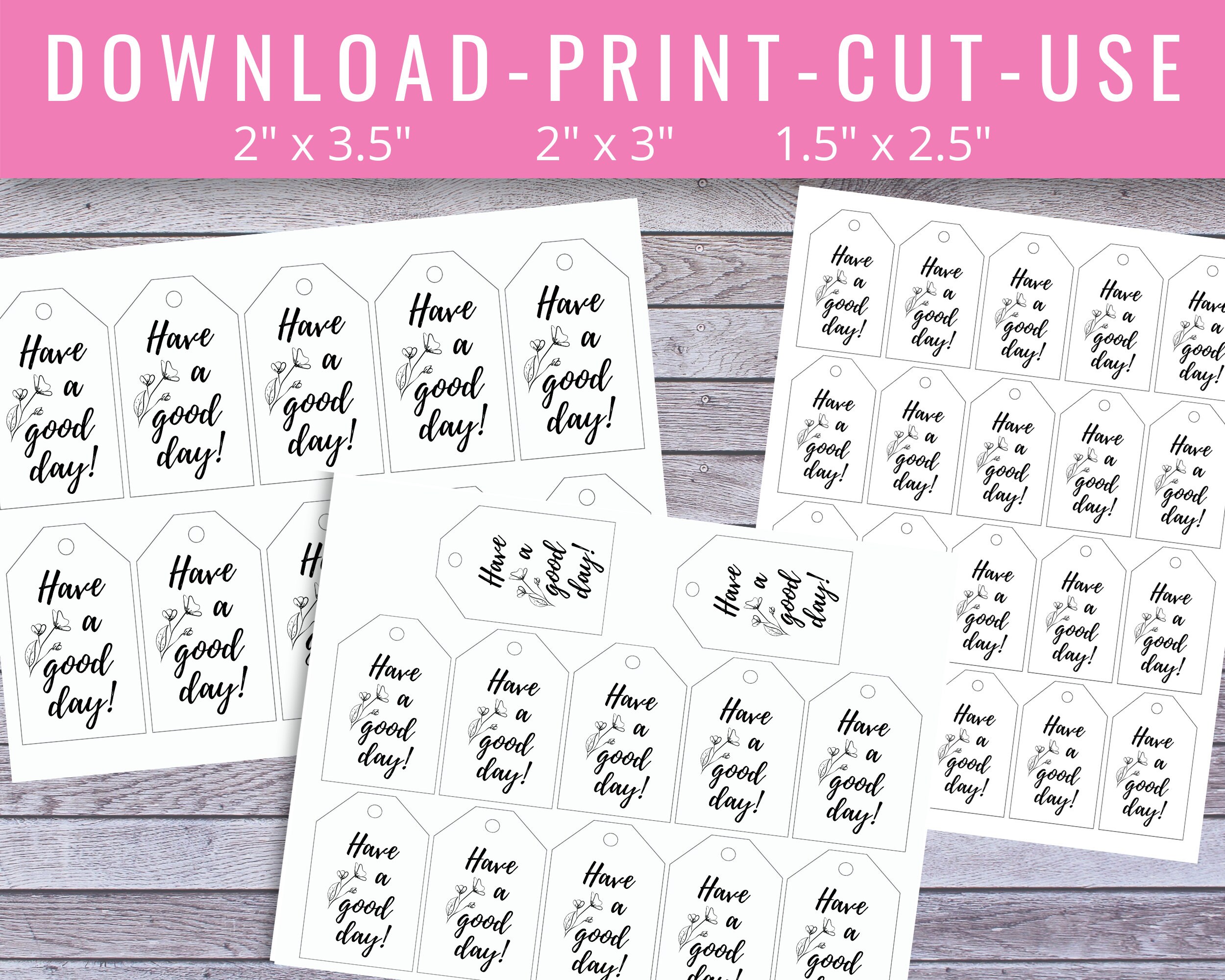 Have A Good Day Gift Tag Thinking of You Printable Tag Digital Download ...