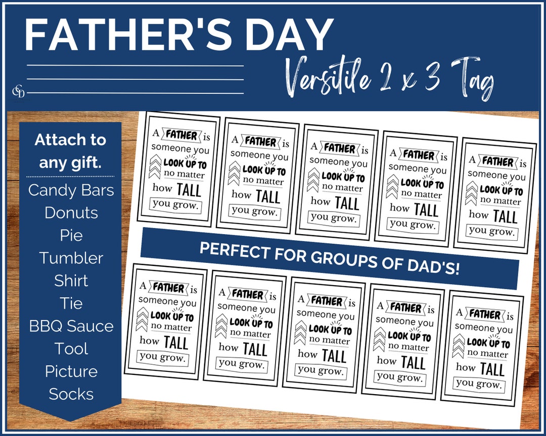 Happy Fathers Day Tags, Fathers Day Gift, Fathers Day Card, Dad Tags ...