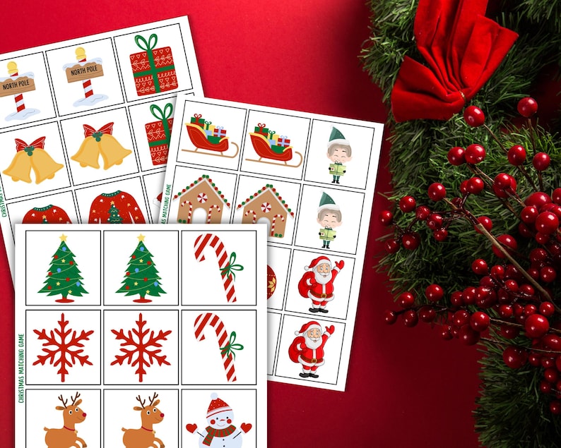 Printable Christmas Scavenger Hunt, Game Bundle, Christmas Party Games ...