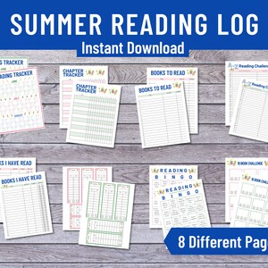 Summer Reading Log Summer Reading Chart Summer Reading - Etsy