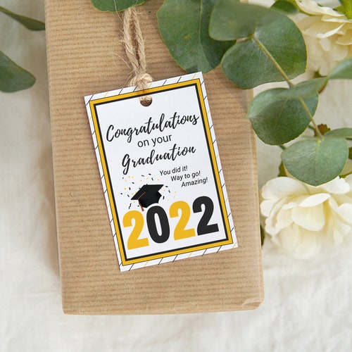 Editable Graduation Thank You Tag Class of 2022 Printable - Etsy