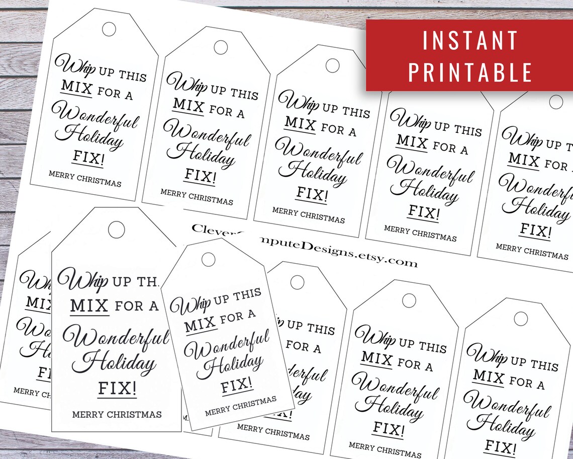 PRINTABLE Christmas Baking Tag Christmas Neighbor Gift - Etsy
