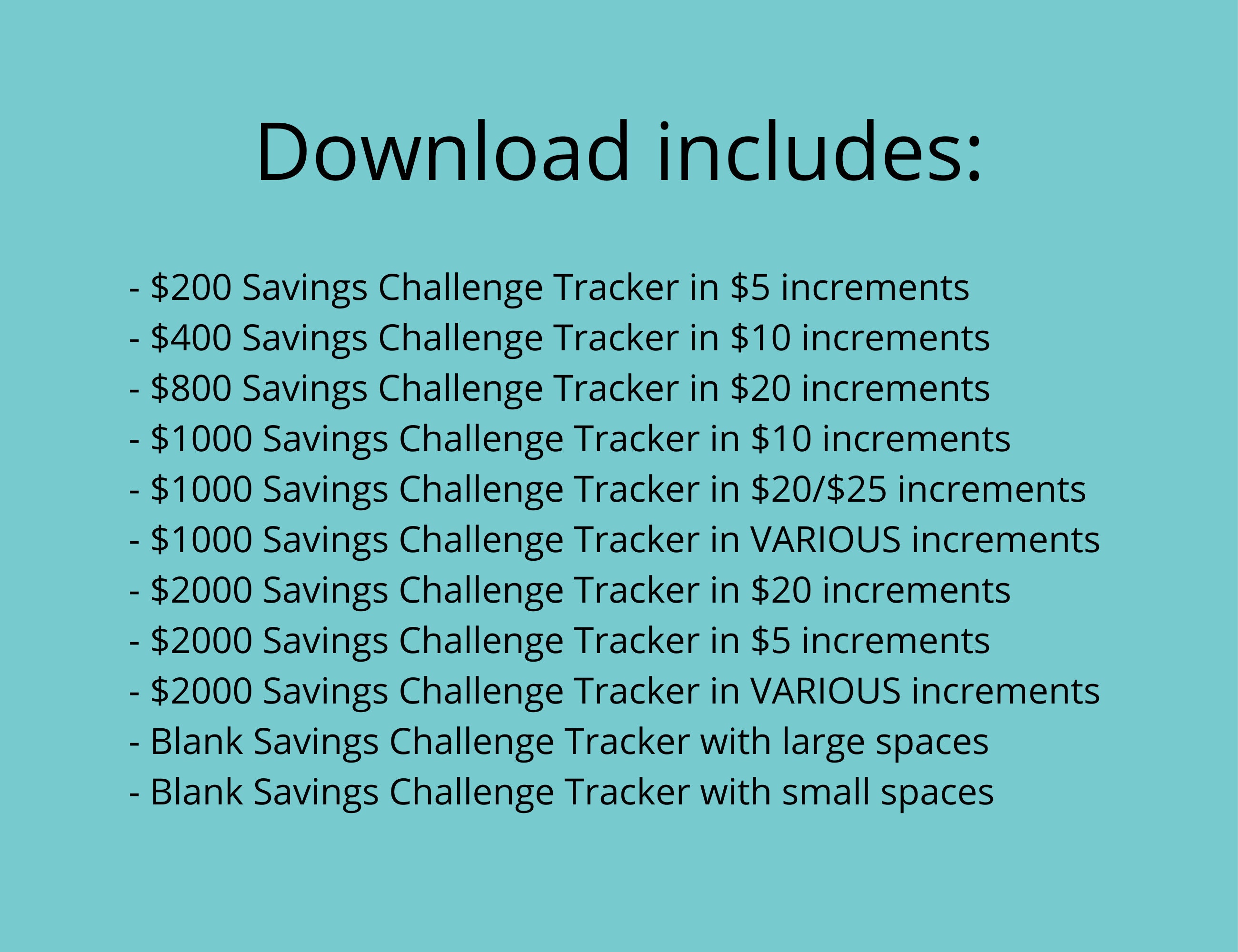 Savings Challenge Bundle, Savings Tracker, Savings Printable, Money ...