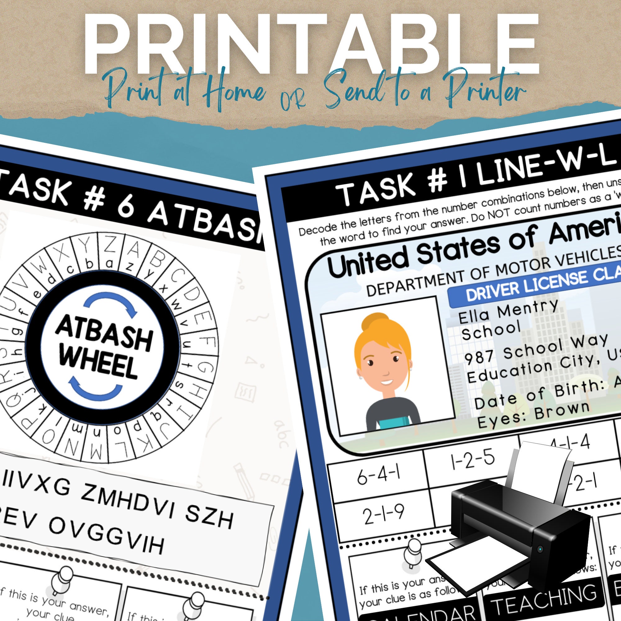 Back to School Kids Escape Room, First Day of School Activity, Teacher ...