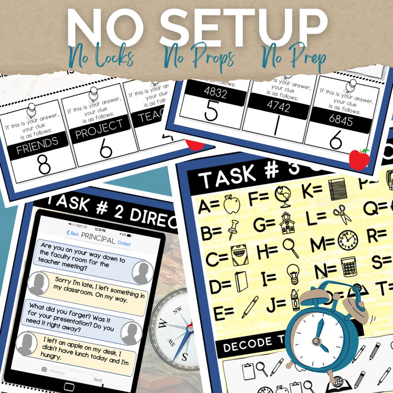 Back to School Kids Escape Room, First Day of School Activity, Teacher ...