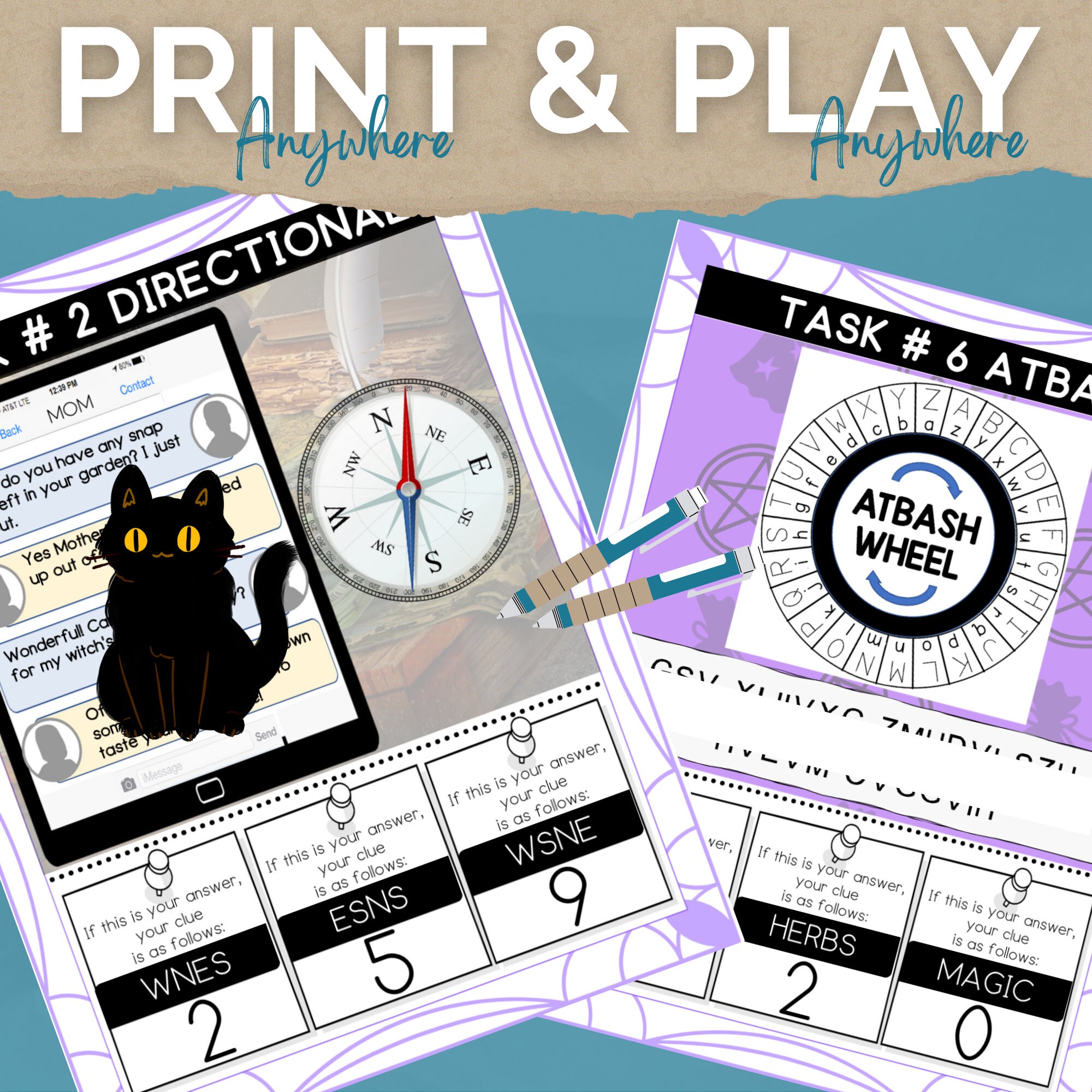 Halloween Escape Rooms for Kids, Printable Party Game, PUMPKIN Theme ...