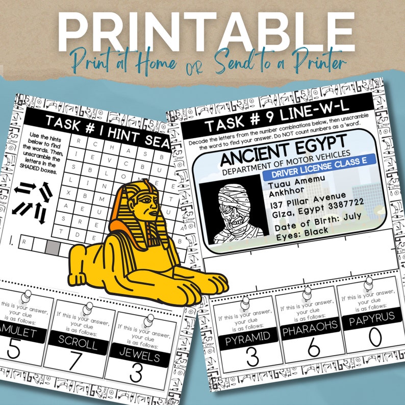 Mummy Tomb Escape Rooms for Kids, Printable Party Game, HALLOWEEN Theme ...