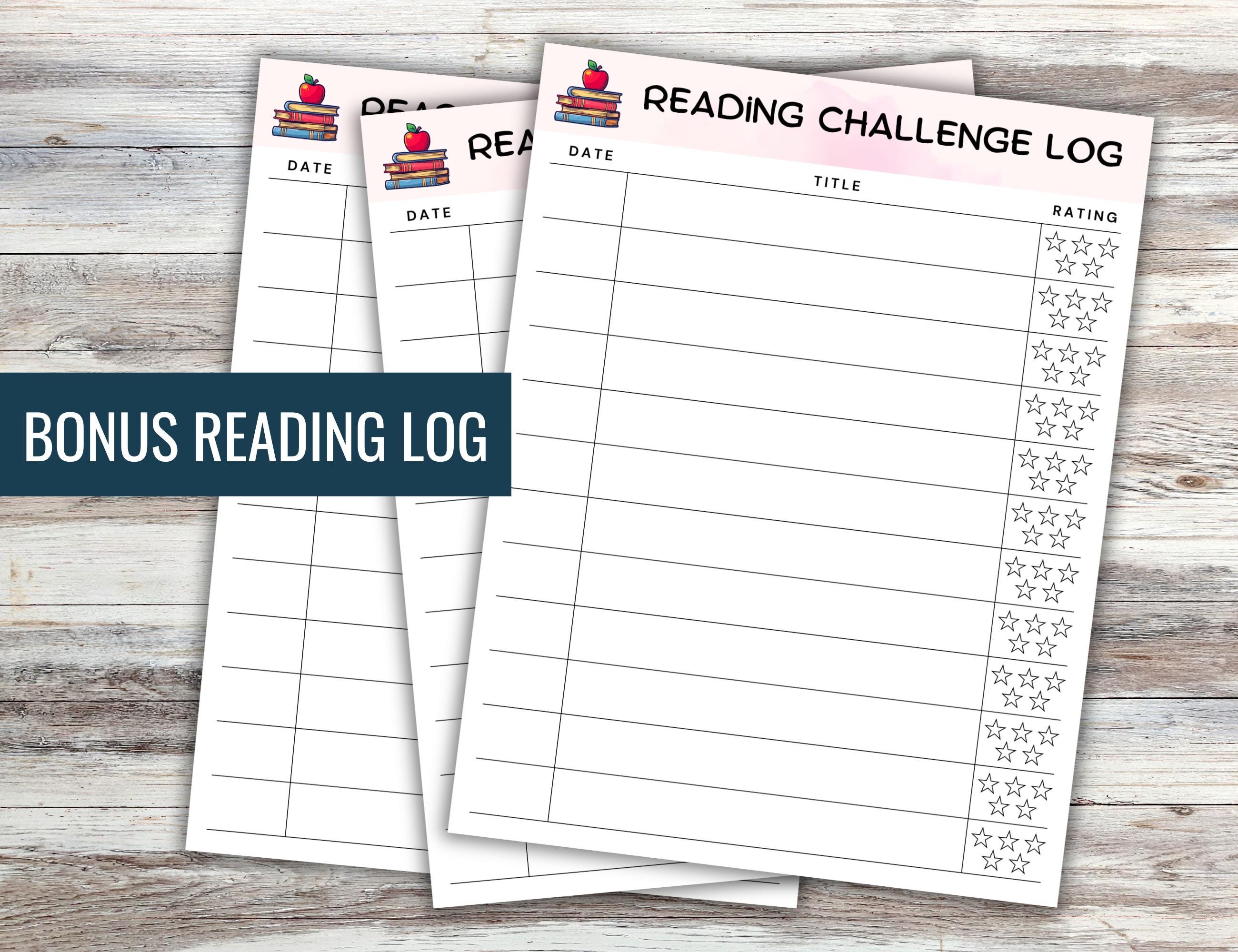 Reading Challenge, Summer Reading Tracker for Kids, Tear off Flyer ...
