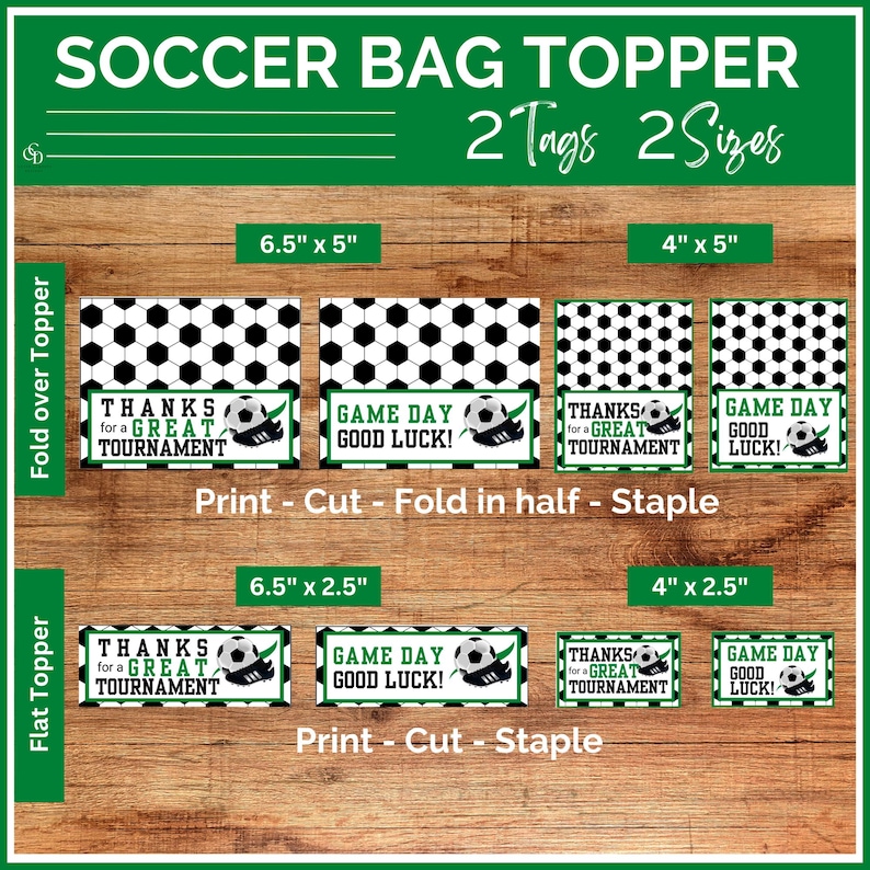 Soccer Printable Favor Tags for Game Days! Soccer Snack Bag Topper ...