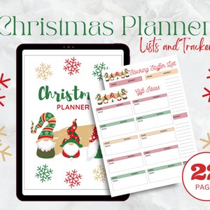 Gnome Christmas Planner Printable, Gnome Holiday Planner, Gnome Gift ...