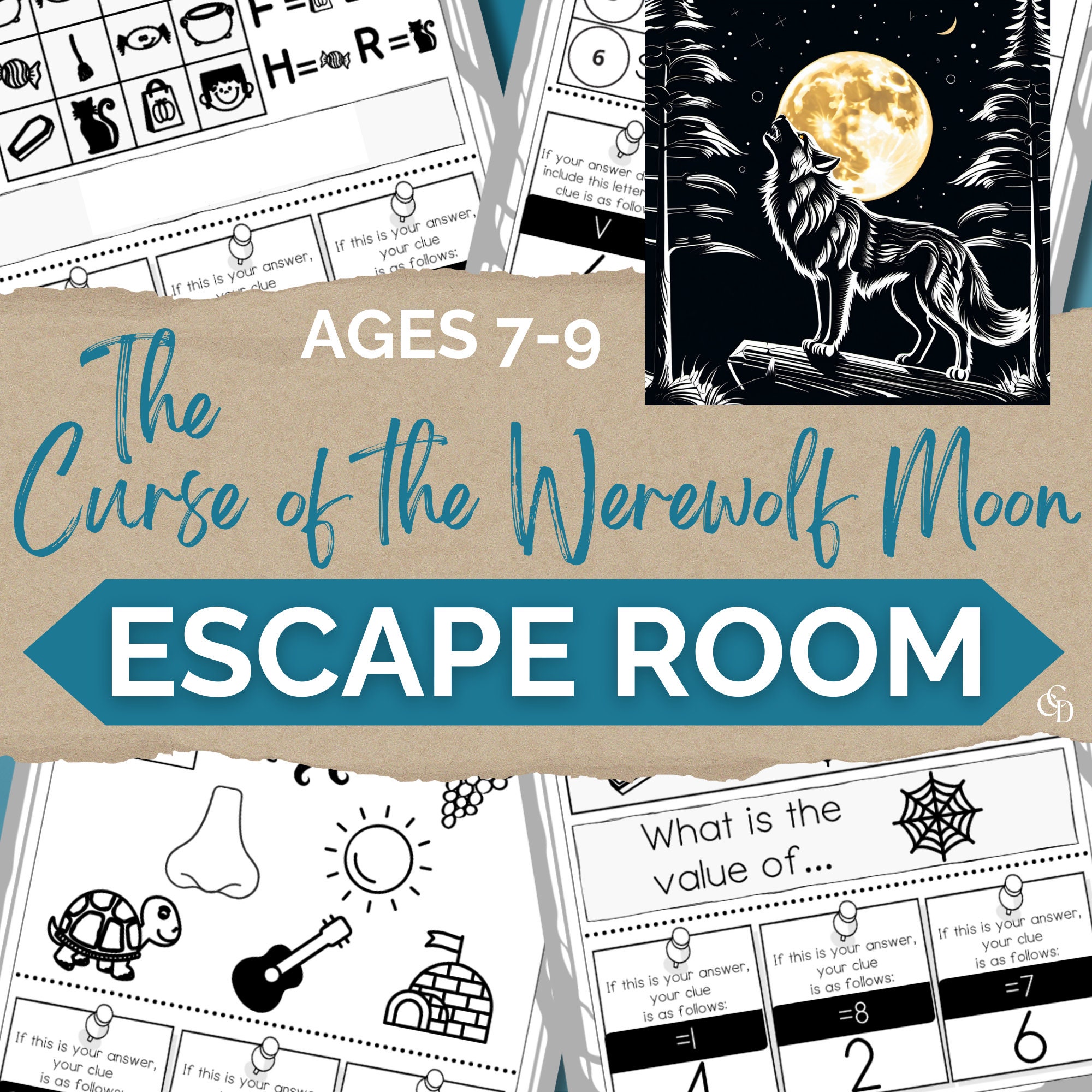 Werewolf Escape Room for Kids, Printable Party Game, HALLOWEEN Theme ...
