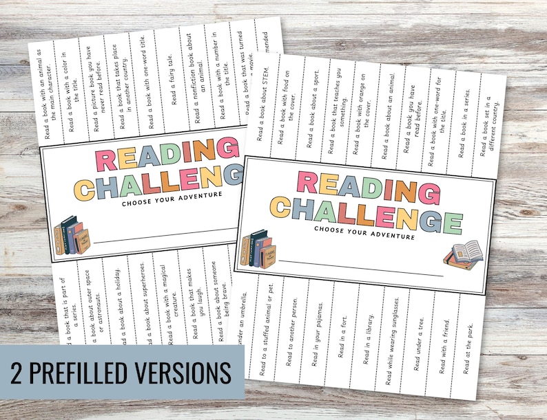 Reading Tracker for Kids – Tear-off Printable Reading Challenge Chart ...