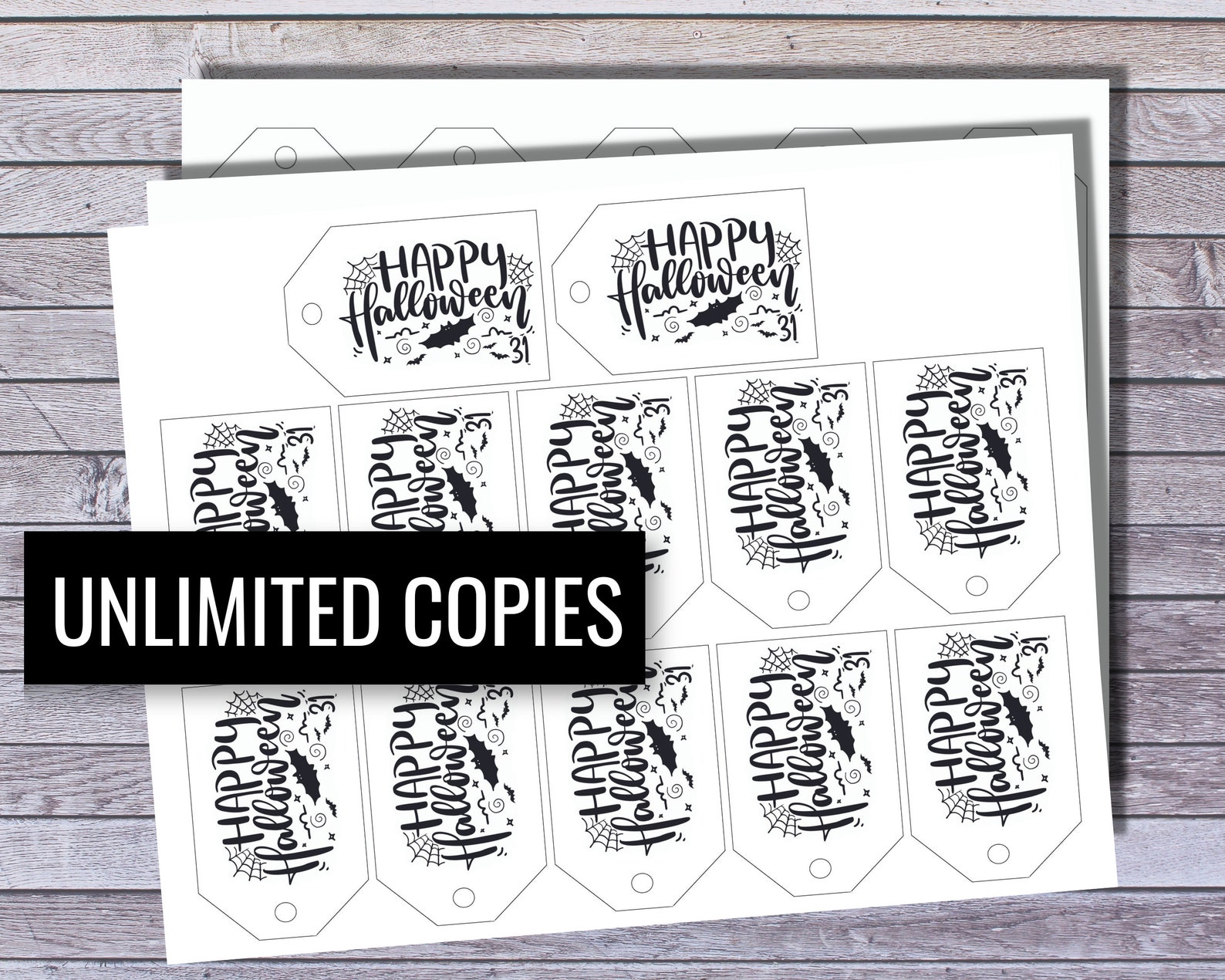 Halloween Gift Tag, Halloween Favors, Halloween Printable, Halloween ...