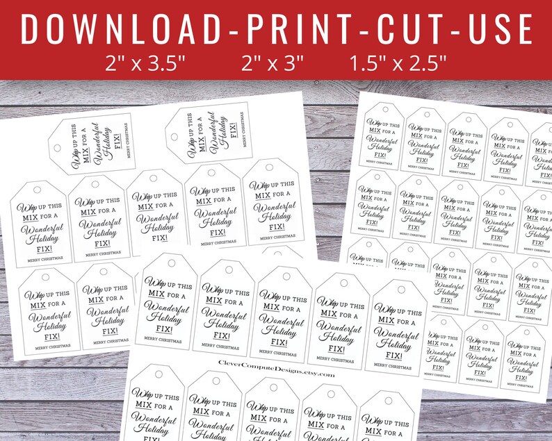 PRINTABLE Christmas Baking Tag Christmas Neighbor Gift - Etsy