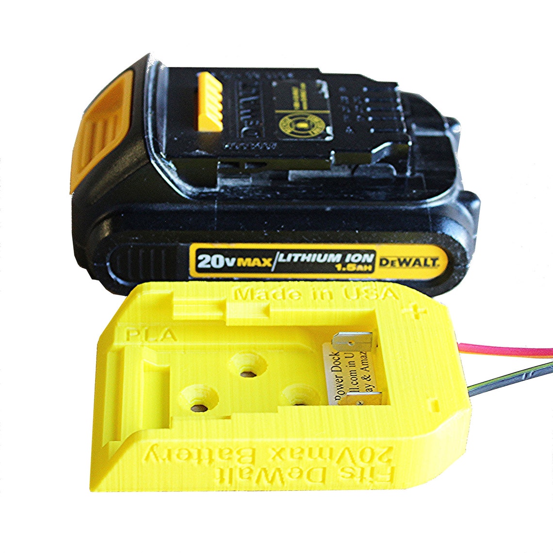 Power Dock for Dewalt D20 20V Battery Dewalt Power Mount | Etsy