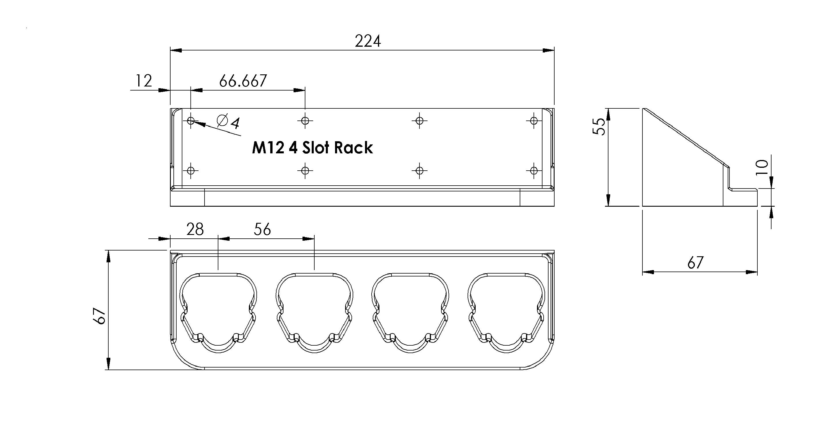 M12 Battery Rack 4-slot Milwaukee M12 12V Also Fits Bosch - Etsy