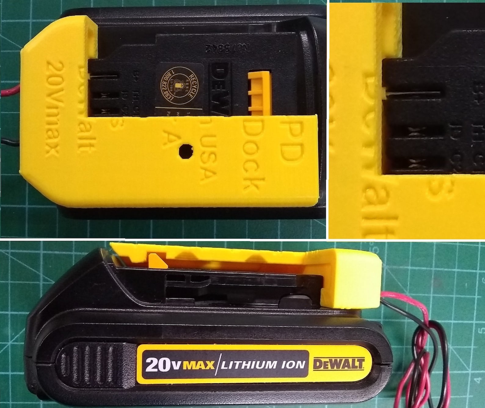 Power Dock for Dewalt D20 20V Battery Dewalt Power Mount - Etsy