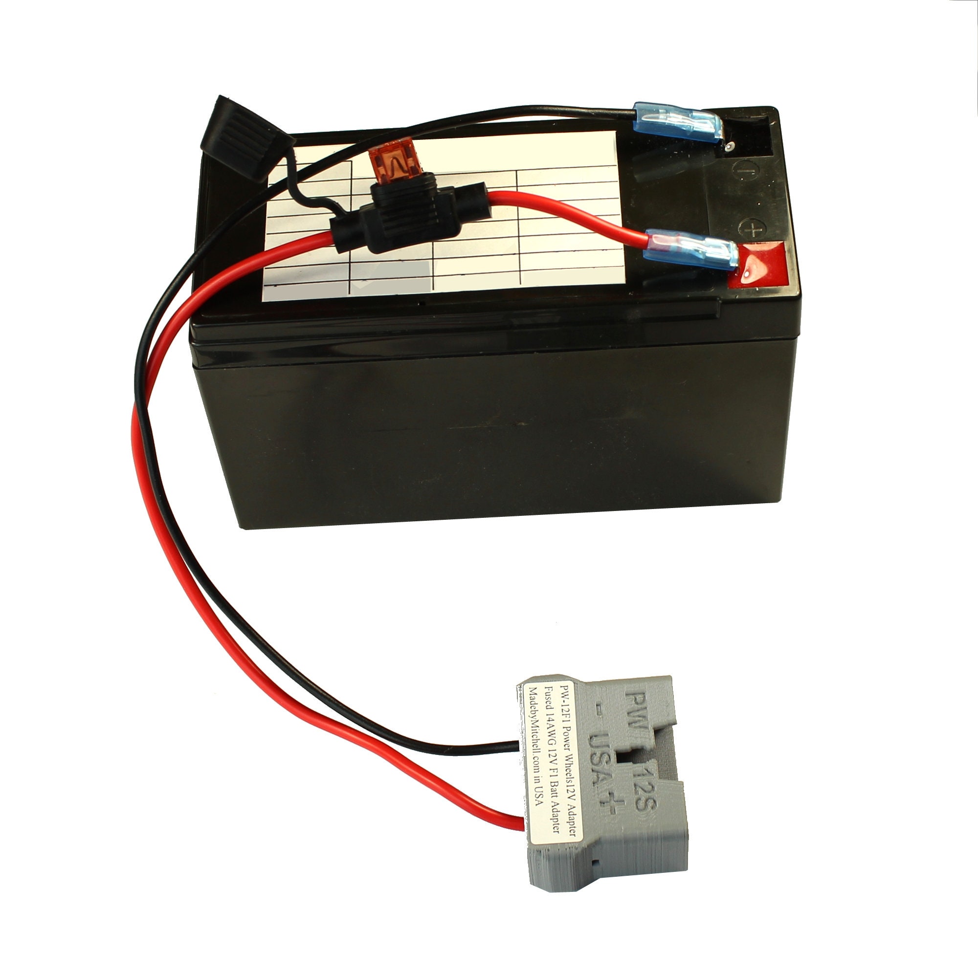 Power Wheels 12V Battery Connector Replace Costly Batteries Upgrade to ...