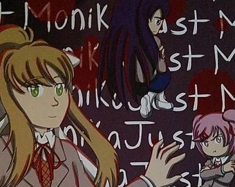 Natsuki Art Print / Doki Doki Literature Club Horror Art Print / 8 X 10 ...