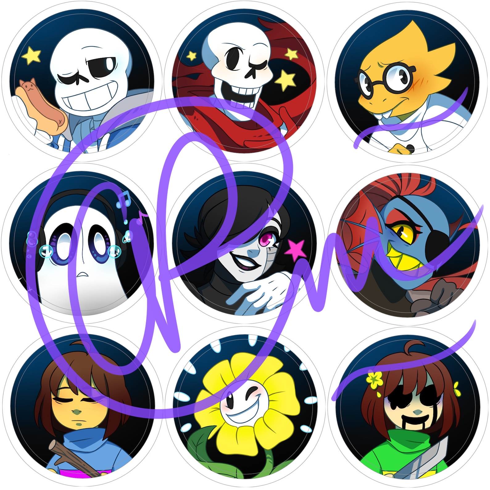 Undertale Button Set - Etsy