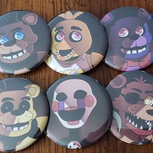 Five Nights at Freddy's Button Set | Etsy