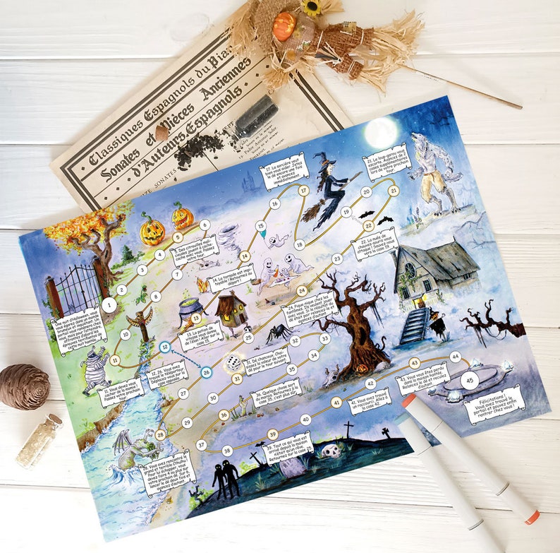 Printable Halloween Goose Game “le Chemin Brumeu”. Instant Download ...