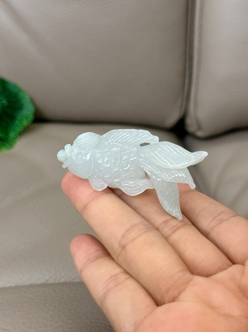 Burmese Jade Goldfish Pendant: Grade A Jadeite Necklace - Etsy