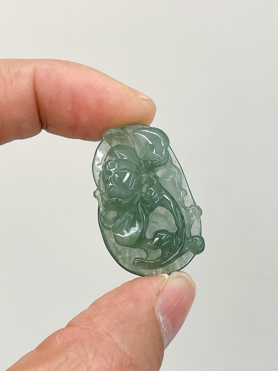Lotus Flower Jade Pendant, Lotus Jade Pendant, Jadeite Jade Pendant ...