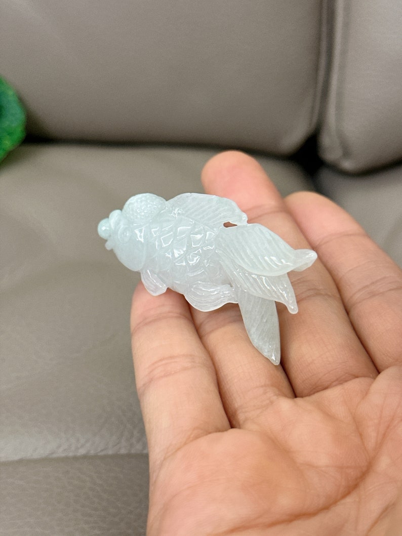 Burmese Jade Goldfish Pendant: Grade A Jadeite Necklace - Etsy
