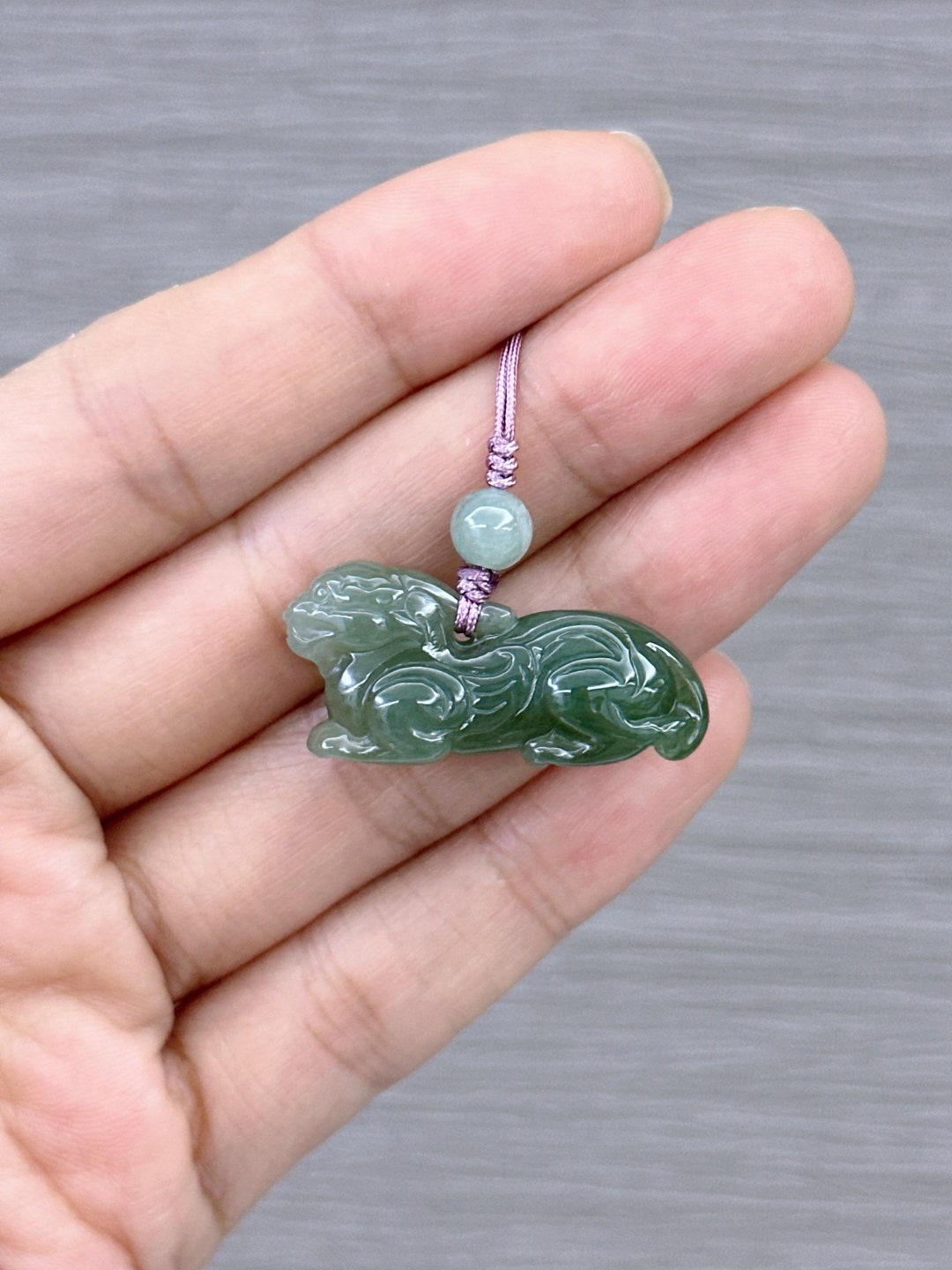 Pixiu Jadeite Jade Pendant, Feng Shui Pixiu, 財富貔貅, Genuine Grade A ...